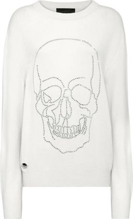 Philipp Plein Damen, Strickwaren, Wei&szlig;, SGr&ouml;&szlig;e