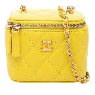 Chanel Pre-owned gesteppte Lammleder Mini Crossbody Tasche - - Pre-owned - Damen - Gelb - ONE SIZE
