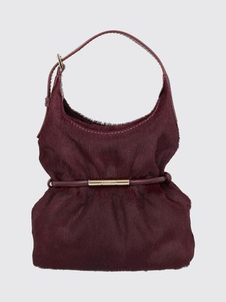 Balmain Mini sac Sphynx asym&eacute;trique en cuir de veau fronc&eacute;