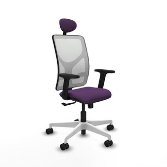 Piqueras y Crespo Schreibtischstuhl, violett, mit 2D-Armlehnen, h&ouml;henverstellbarer Lendenwirbelst&uuml;tze und festem Kopfteil, ausgestattet mit 3 Positionen und Schneidscha