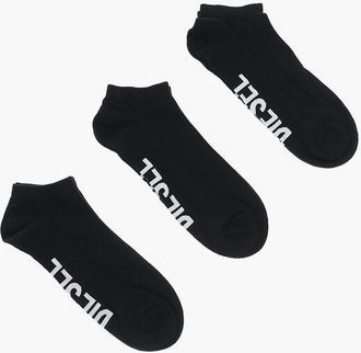 Diesel Set of 3 Pairs of Solid-Color Socks with Contrast Logo size S