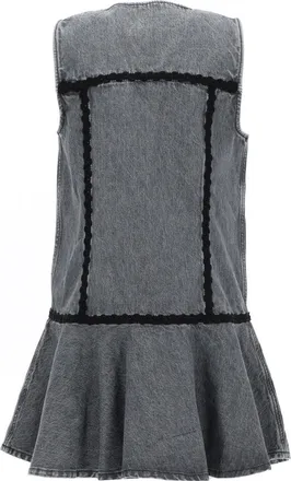 Ganni Organic Cotton Mini Dress - Gray