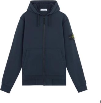 Stone Island Kapuzen-Sweatshirt mit Rei&szlig;verschluss - - Sweatshirts & Hoodies - Herren - Blau - S