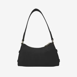 Love Moschino Womens Shoulder Bag With Logo Black Polyurethane