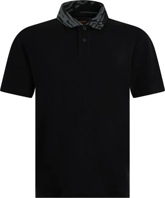 HUGO BOSS Homme, Tops, Noir, Taille: XL Polo en coton avec col contrastant