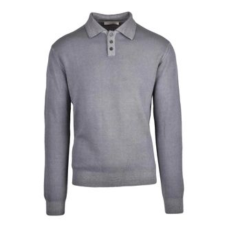 Wool & Co Polo aus Strick - - Knitwear - Herren - Grau - L