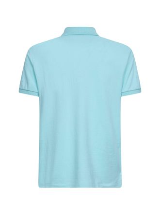 Polo Ralph Lauren Mens New Aqua Mesh Polo Shirt Light Blue Cotton T-shirts And Polos