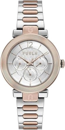 Furla Femme, Accessoires, Gris, Taille: ONE Size Montre habill&eacute;e en acier inoxydable avec design minimaliste
