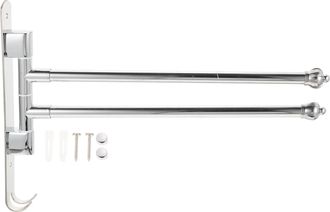 Angoily Schwenkbarer Handtuchhalter aus Edelstahl 2 Armig Zur Wandmontage f&uuml;r Bad und K&uuml;che Rostfrei Korrosionsbest&auml;ndig Platzsparend