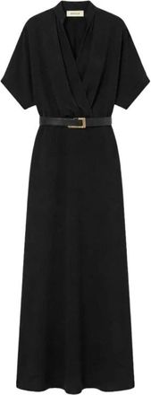 Kocca Kiriaca Wickelkleid - - Dresses - Damen - Schwarzk - L