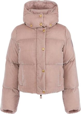 Elisabetta Franchi Femme, Vestes, Rose, Taille: 38 FR Down Vestes