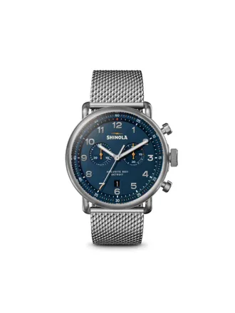 Shinola montre Canfield Model C56 2 Eye Chrono 43 mm - Bleu