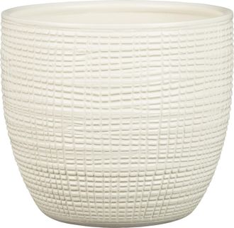 Scheurich Corteza, Blumentopf aus Keramik, Farbe: Vainilla, 21,5 cm Durchmesser, 19,3 cm hoch, 4,9 l Vol