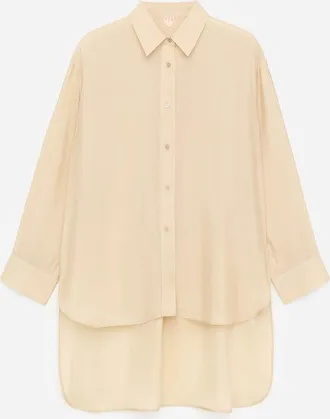 Arket Hemd Mit Verl&auml;ngerter R&uuml;ckseite -Beige