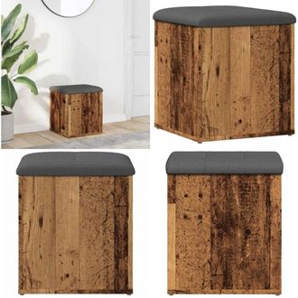 vidaXL Vidaxl - Sitzbank mit Stauraum Altholz-Optik 42x42x45 cm Holzwerkstoff