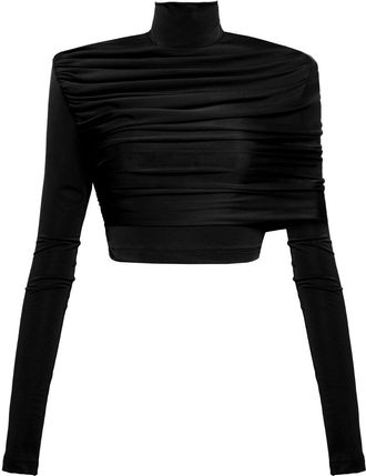 Aleksandre Akhalkatsishvili Cropped-Oberteil aus Jersey - Schwarz