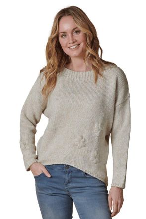 Zhrill Strickpullover ZHNINA mit gestrickten Blumen