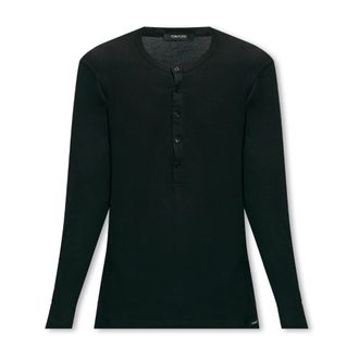 Tom Ford Henley T-Shirt - - Tops - Herren - Schwarzk - S