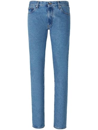 Off-white jean slim à rayures Diag - Bleu