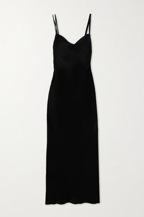 Nanushka Fiore Rückenfreies Midikleid Aus Satin - Schwarz