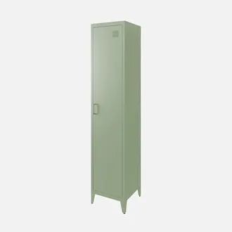 Sweeek Armoire Chambre en Acier Vert Clair. 4 espaces de Rangement. casier