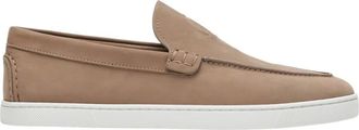 Christian Louboutin Homme, Chaussures, Brun, Taille: 42 1/2 EU Moonboat Flat