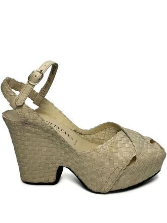 Toni Pons sandales en cuir &agrave; design tress&eacute; 95 mm - Tons neutres