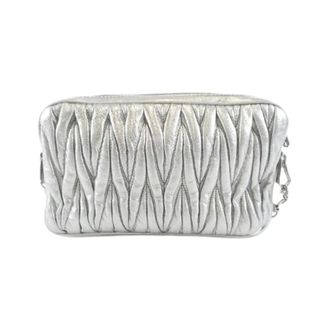 Miu Miu Sac bandouli&egrave;re Matelass&eacute; Pre-owned - Femme - Pre-owned - Gris - Taille: ONE Size