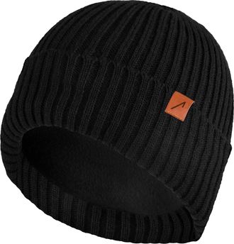 Ace Winter-Mütze - Strick-Mütze mit 3M Thinsulate-Futter für Erwachsene - Woll-Beanie für Damen & Herren - Schwarz