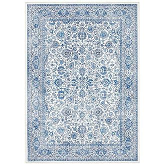 Elle Elle Decoration Keshan Maschad Orientalischer Teppich - Kurzflor Vintage-Look Orientalisch Orient Klassischer Orientteppich f&uuml;r Wohnzimmer Esszimmer F