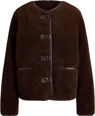 Ralph Lauren Veste en fausse fourrure shearling - Femme - Vestes - Brun - Taille: 38 FR