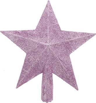 Amosfun Rosa Weihnachtsbaum Stern 20 cm Glitzer Baumspitze Weihnachtsdeko Christbaumspitze Kunststoff Festliche Baumdekoration FüR Weihnachtsfeier