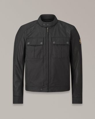Belstaff Belstaff Veste Motard Temple pour homme Nylon technique NOIR Taille 4XL
