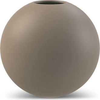Cooee Design Ball Vase - Farbe: Mud, Braun-Grau - Porzellan mit Soft Touch - Ø: 20 cm