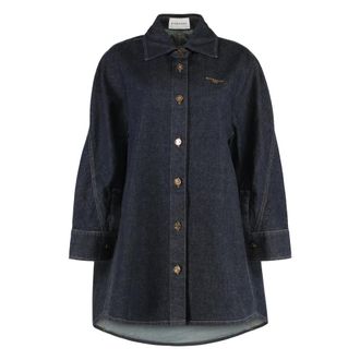 Givenchy Denim Hemd mit abgerundetem Saum 100% Baumwolle - - Blouses & Shirts - Damen - Blau - XS