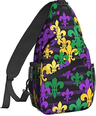 Generic Mardi Gras. Sac Banane L&eacute;ger Sling Bag Pratique Sac Poitrine Pour Homme Shopping Randonn&eacute;e