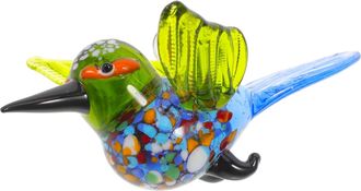 Pretyzoom Glas Hummingbird Dekoration Farbiges Glas Tierfigur Tischdeko Handgearbeitet Filigran Wohnraum B&uuml;ro Geschenk