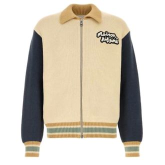Maison Kitsun&eacute; Homme, Pulls, Beige, Taille: L Blouson College en Tricot