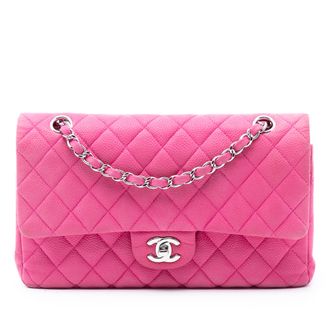 Chanel Pink Medium Classic Caviar Double Flap