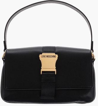 Moschino LOVE Solid Color Faux Leather SAFETY Hand Bag size Unica