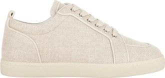 Christian Louboutin Low-Top Sneaker - Rantulow Orlato Beige Canvas Sneakers With Iconic - Gr. 43,5 (EU) - in Beige - für Damen