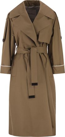 Max Mara Maxmara Trench-coat The Cube Mtcutrench en serg&eacute; d&eacute;perlant