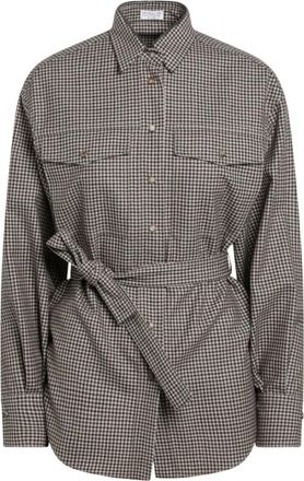 Brunello Cucinelli Femme, Blouses et Chemises, Multicolore, Taille: 34 FR Chemise &agrave; Carreaux en Laine Vierge