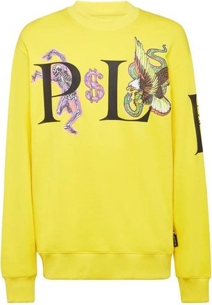 Philipp Plein Herren, Sweatshirts & Hoodies, Gelb, 4XLGr&ouml;&szlig;e