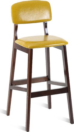 Generic Barhocker in Tresenh&ouml;he, Tresenhocker aus PU-Leder mit R&uuml;cken- und Fu&szlig;st&uuml;tze, K&uuml;cheninsel-Fr&uuml;hst&uuml;cksbarst&uuml;hle, Holzrahmen, 136 kg