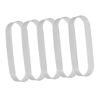 Cabilock 6st&uuml;cke Tortenringform Aus Edelstahl Zum Backen Von Haushaltsmousse Perforierte Geb&auml;ckringform Backwerkzeug F&uuml;r Hause Formringe Zum Kochen Antihaft-ba