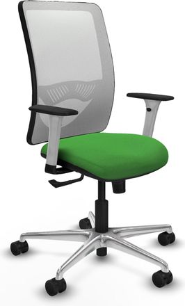 Piqueras y Crespo B&uuml;rostuhl Zulema mit wei&szlig;en und schwarzen Armlehnen, h&ouml;henverstellbare Lendenwirbelst&uuml;tze, ausgestattet mit Sincro 3 Positionen und Schneideschaum, We