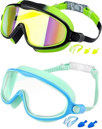 Generic Schwimmbrille f&uuml;r Kinder | Kinder-Schwimmbrille mit breiter Sicht und UV-Schutz | Anti-Beschlag- und auslaufsichere Brille f&uuml;r, Pool, Tauchen, M&auml;dchen