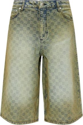 Misbhv Misbhv, Femme, Shorts, Bleu, Taille: W25 Short en denim effet vintage