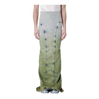 Moncler Maxirock im Used-Look - - Skirts - Damen - Gr&uuml;n - 2XS